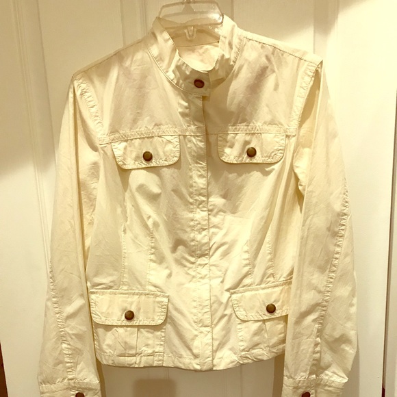 Caribbean Joe | Jackets & Coats | Creme Cotton Caribbean Joe Szm Jacket ...